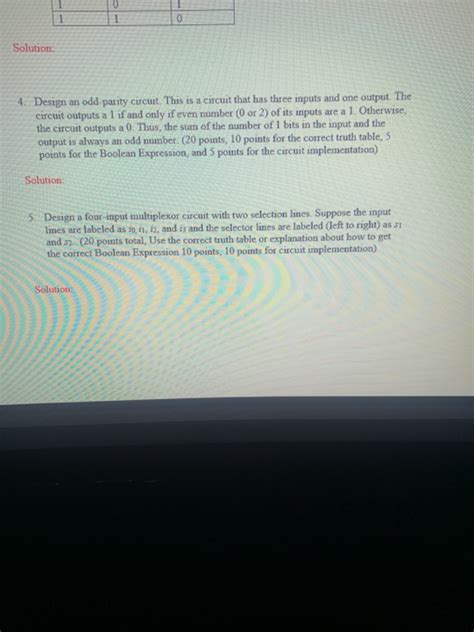 Solved 0 Solution 4 Design An Odd Parity Circuit This Is A