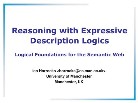 ppt reasoning with expressive description logics powerpoint presentation id 1757572