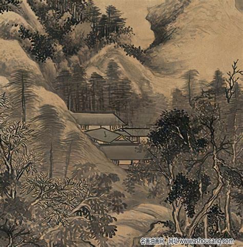 王鉴国画 仿范宽少陵诗意图 高清大图下载 名画油画网