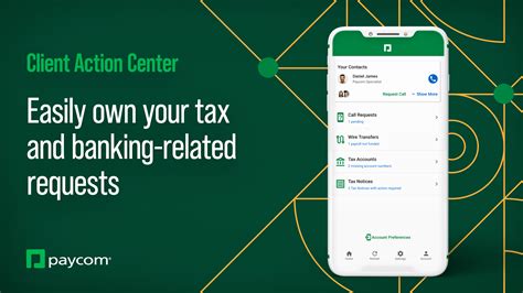 Client Action Center Tax And Banking Dashboard Paycom