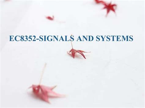 Signals And Systems Ppt Pptx