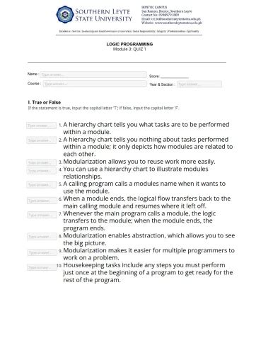 logic programming m3 quiz 1 interactive worksheet edform