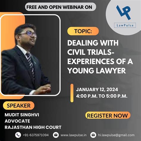 Akshat Khandelwal On Linkedin Register For This Insightful Session On Civil Trials By Mr Mudit
