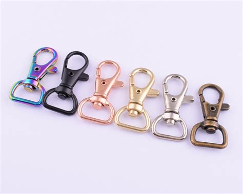 Swivel Hook 14 38mm Metal Small Swivel Clasps Rainbow Black Rose Gold Silver Bronze Lobster