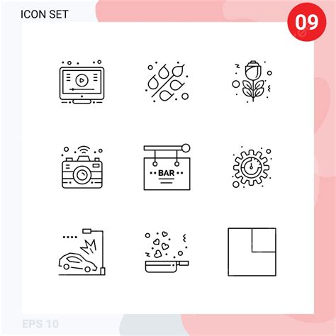 기호의 9가지 기본 개요로 구성된 사용자 인터페이스 팩 기호 크래시 생산력 Png 일러스트 및 벡터 에 대한 무료 다운로드 Pngtree