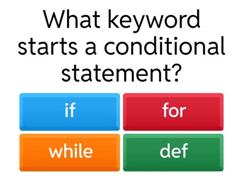 Conditional Statements In Python Quiz