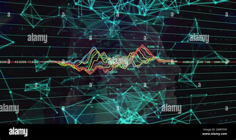 Image Of Plexus Networks And Data Processing Over Caucasian Woman Face Against Tunnel Stock