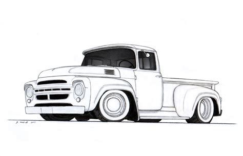 Truck Sketch Comart1964 Zil 130 Stepside Custom Pickup Truck
