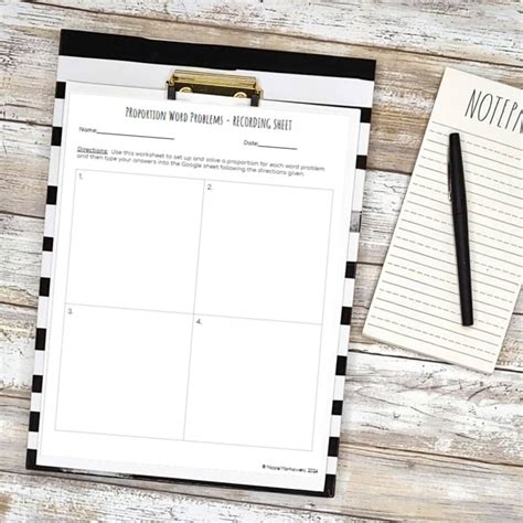 Proportion Word Problems Self Checking Digital Task Cards Tpt