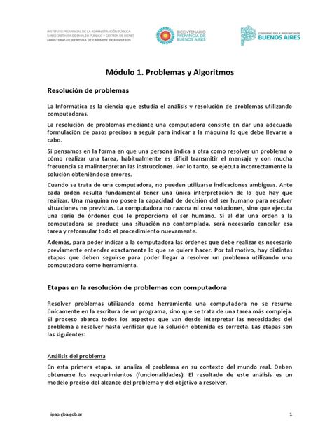 Módulo 1 Pdf Algoritmos Programa De Computadora