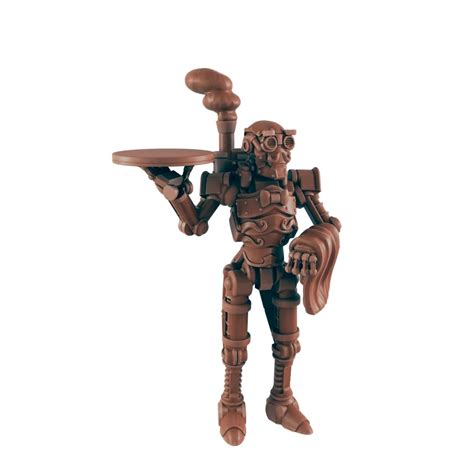 Steam Clockwork Butler Bolts And Brimstone 3d Printed Miniature By Cheddarminis