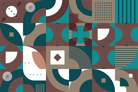 Style Geometrical Shapes Vector Seamless Pattern It Consists Of A Polyhedron Such As A Circle