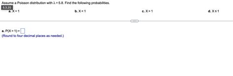 Solved Assume a Poisson distribution with λ Fi Chegg
