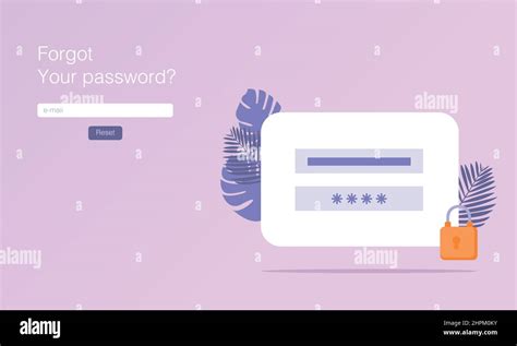 Reset Password Vector Illustration In Flat Design Stock Vector Image