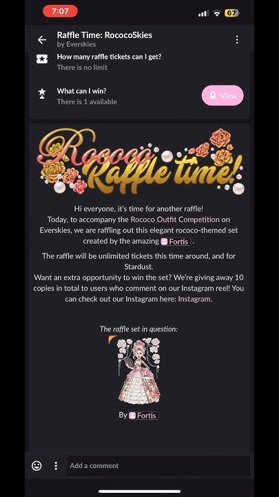 Dont Forget To Enter The Rococo Raffle Too 😍 Everskies Noturfaiiry