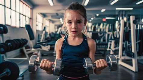 Beautiful Girl In The Gym Premium Ai Generated Image
