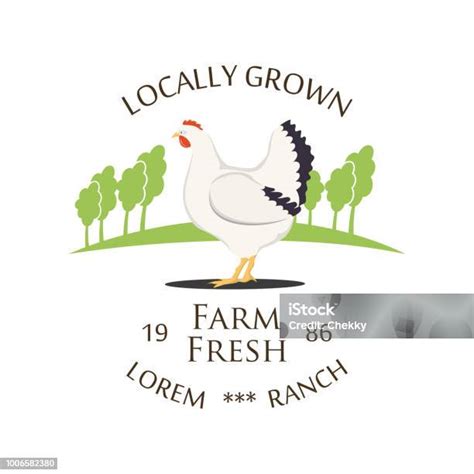 신선한 농장 생산 그리고 로고벡터 일러스트 레이 션입니다 고기에 대한 스톡 벡터 아트 및 기타 이미지 고기 골동품 과일 Istock