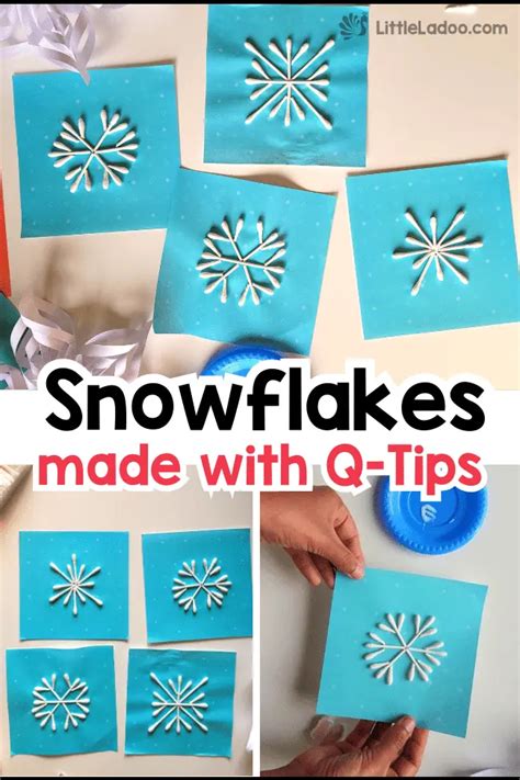 Q Tip Snowflake Craft Free Templates