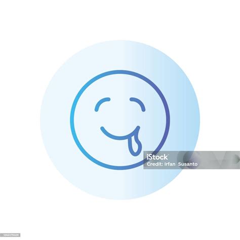 흰색 배경에 격리된 침을 흘리는 그라데이션 아이콘 감정에 대한 스톡 벡터 아트 및 기타 이미지 감정 그라데이션 배고픈 Istock