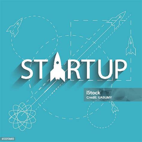 스타트업 회사 로고 컨셉 스타트업 성공 새로운 프로젝트 포스터 배경 기업 재무와 산업에 대한 스톡 벡터 아트 및 기타 이미지