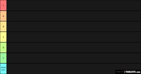 Sex Tier List
