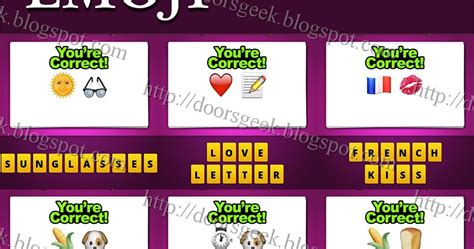 Guess The Emoji Level 1 Answers And Cheats Doors Geek