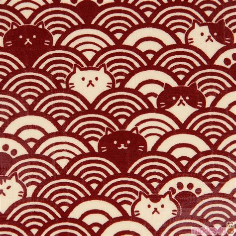 Cat And Scallop Pattern Structured Laminate Dobby Fabric From Japan Fabric By Cosmo Modes4u