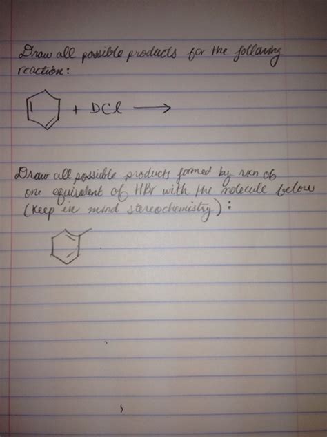 Solved Draw All Possible Products For The Following