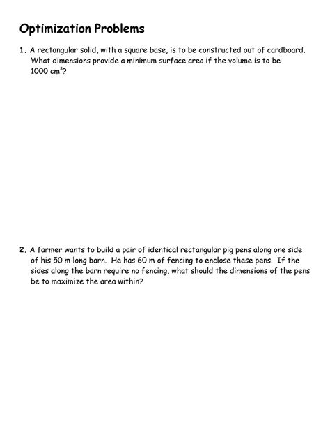 Optimization Problems 2023 Optimization Problems A Rectangular