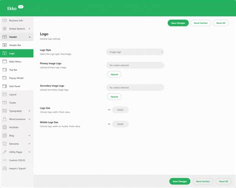 Header Logo Ekko Theme Documentation