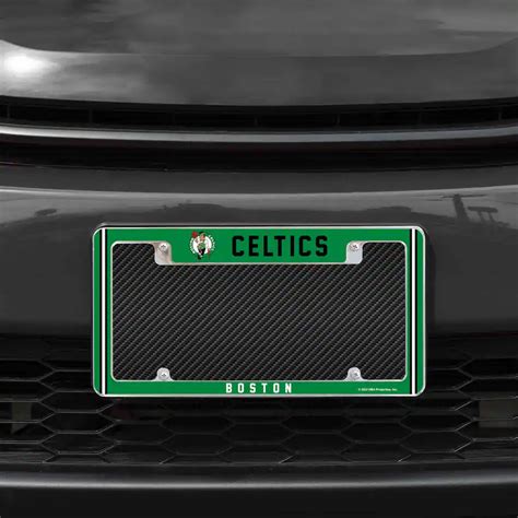 Rico Industries Boston Celtics Chrome Metal License Plate Frame With