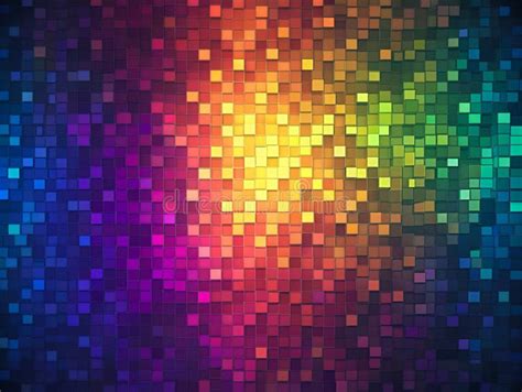 Geometric Abstract Multicolored Small Pixel Squares Pattern Stock Illustration Illustration Of