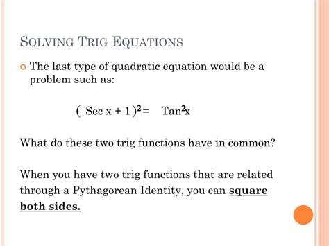 PPT 5 3 Solving Trig Equations PowerPoint Presentation Free Download ID 6665400