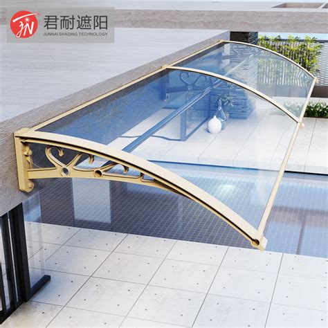 铝合金雨棚户外无声防雨蓬家用阳台门窗pc耐力板静音雨搭遮阳雨篷 阿里巴巴