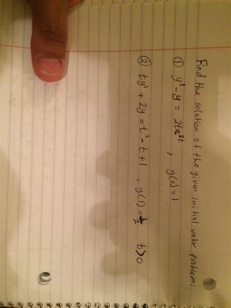 solved find the solution of the given initial value problem