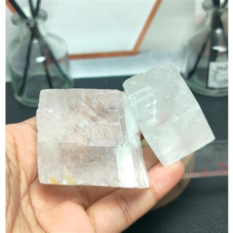 Jual Clear Optical Calcite Iceland Spar Rough 4 Shopee Indonesia