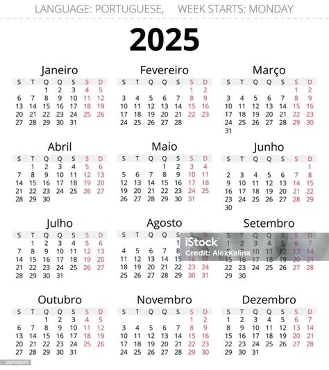 포르투갈 세로 달력 2025 년 포르투갈에 대 한 인쇄 가능한 벡터 일러스트 레이 션 0명에 대한 스톡 벡터 아트 및 기타