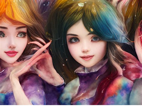 站酷梦笔 女孩，4k，超细致，水彩画 虚幻引擎 插画 没错这就是君睿 站酷zcool