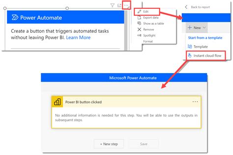 Power Automate Button In A Power Bi Report Hat Full Of Data