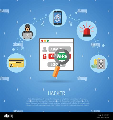 Cyber Crime Concept With Hacker Stock Vector Image And Art Alamy