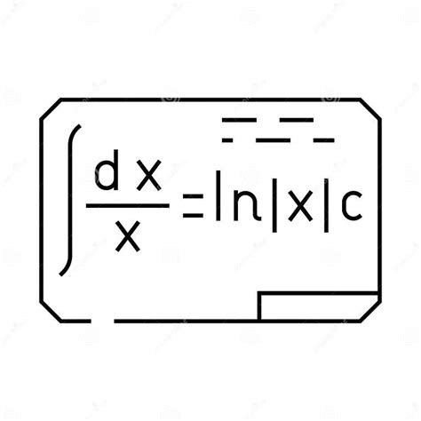 Formula Math Science Education Line Icon Vector Illustration Stock Illustration Illustration