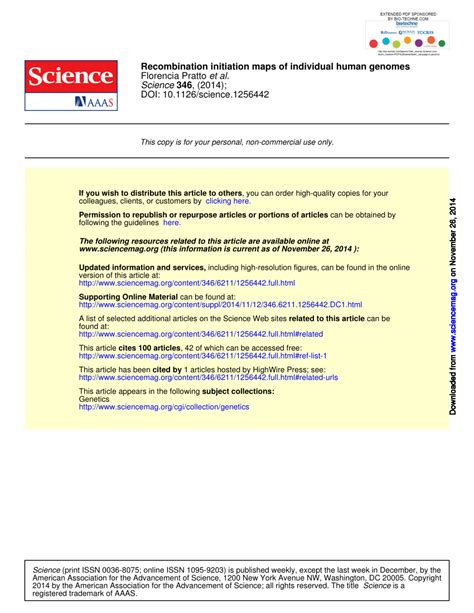 Pdf Dna Recombination Recombination Initiation Maps Of Individual Human Genomes