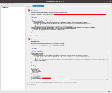 Nsight Systems Issue Unable To Configure The Collection Of Cpu Ip
