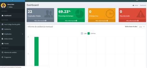 sistema de control de asistencia de personal en php y mysql y nomina