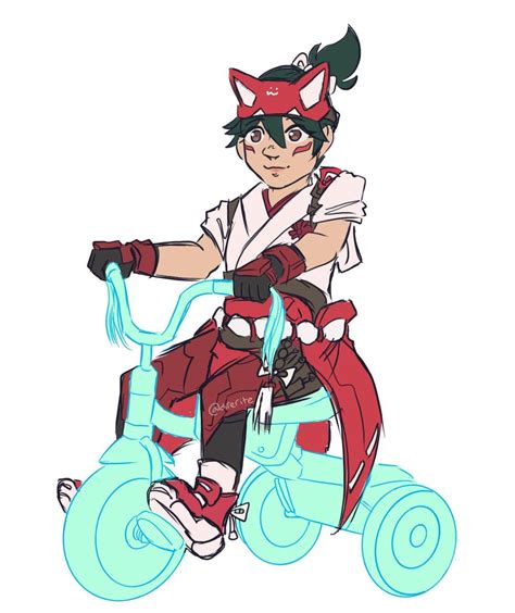 Fanart Kiriko On Her Bike R Overwatch
