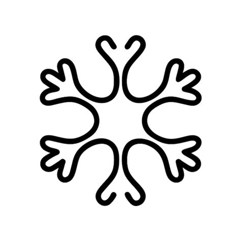 Premium Vector Snowflake Icon Outline