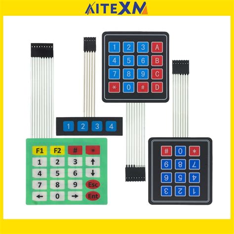4 12 16 20 ปุ่มกดสวิทช์เมมเบรน 1x4 3x4 4x4 4x5 คีย์ Matrix Array แผงคีย์บอร์ดควบคุม Diy สําหรับ