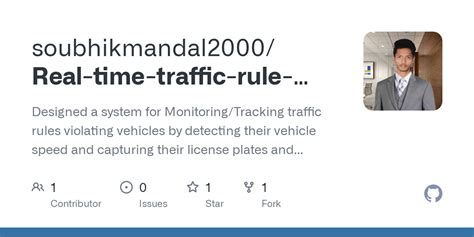 GitHub Soubhikmandal Real Time Traffic Rule Monitoring System Designed A System For