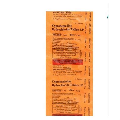Periactin 4 Mg Tablet At ₹ 50stripe Antibiotic Antiinfection Drugs