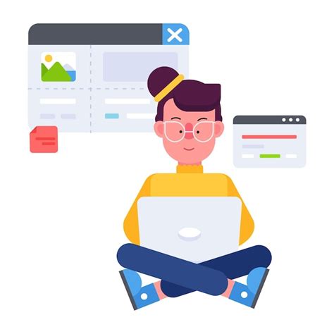 Premium Vector Check This Flat Conceptual Icon Of Web Developer